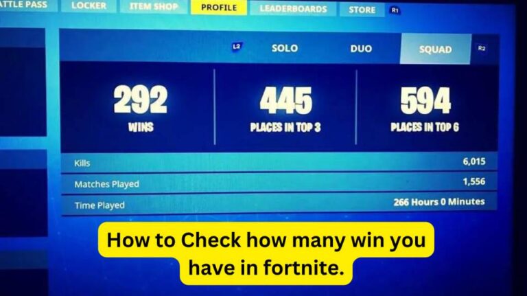 How to Check how many win you have in fortnite in 2023